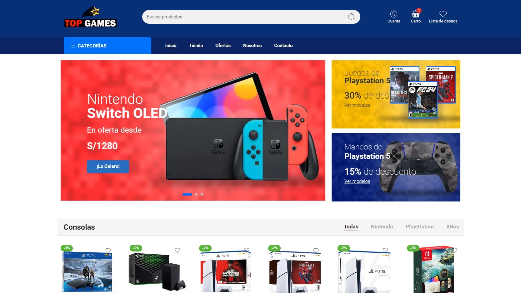 Contacto - Top Games Perú